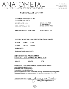 Mill Certificates & Material Data Safety Sheets – Australasian United ...