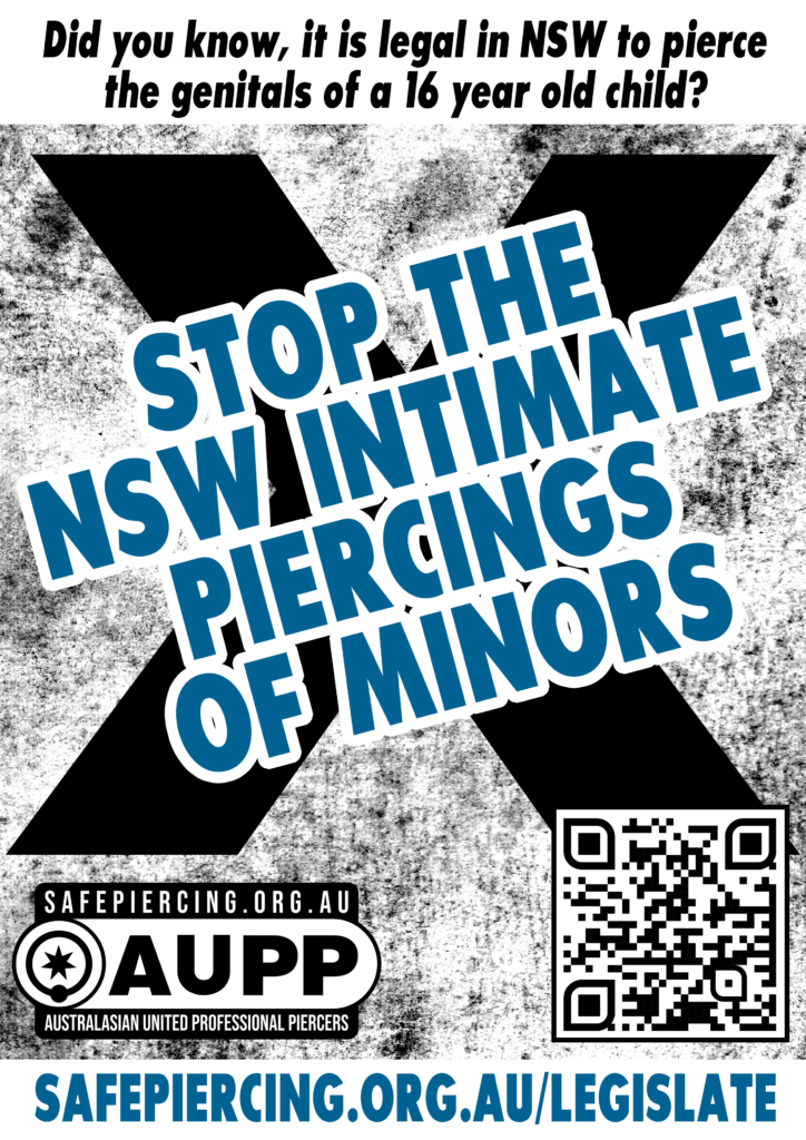 NSW INTIMATE PIERCINGS OF MINORS – Australasian United Professional ...